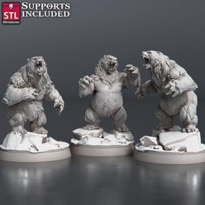 Bear Miniature Set | Brown Bear | Black Bear | Polar Bear | 5E ...