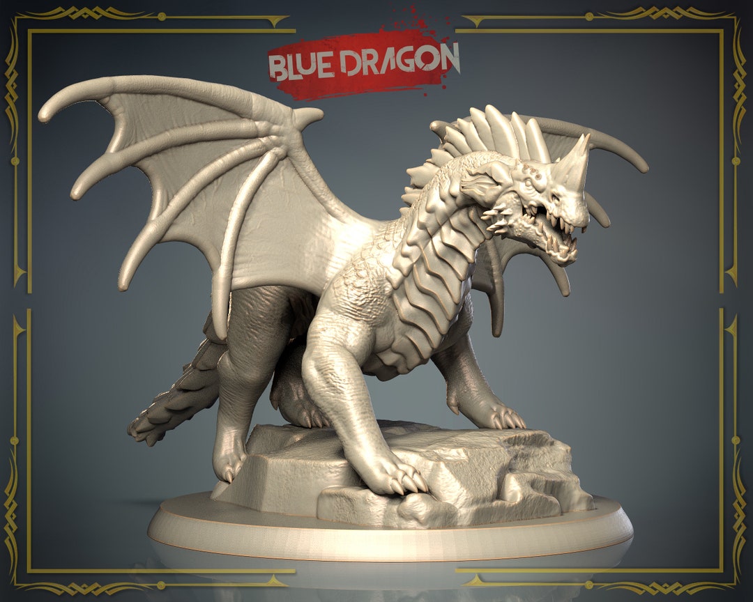 Blue Dragon Miniature Dragon Menagerie Ancient Dragon Adult Dragon ...