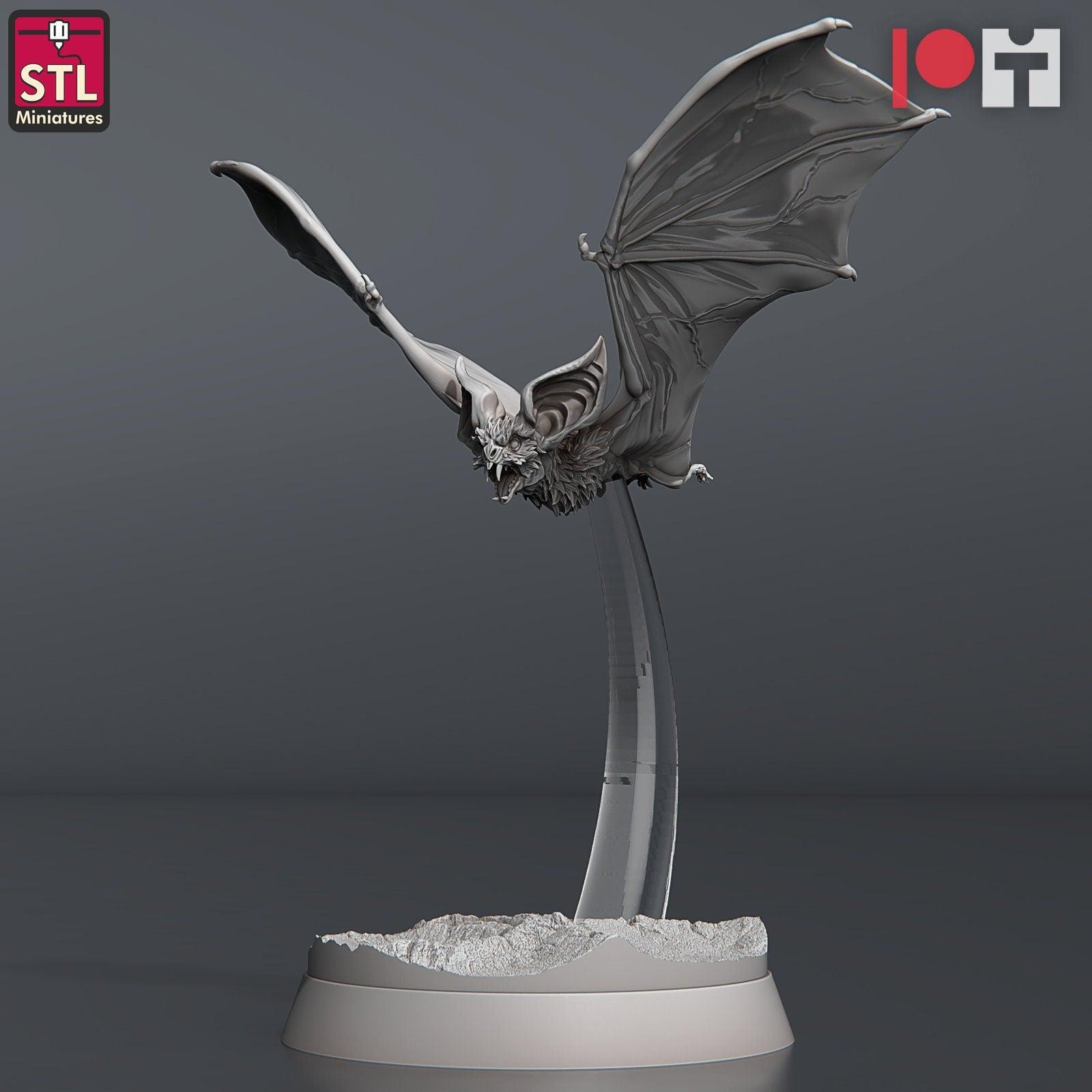 Vampire Bat Miniature Set: Giant Bat, 32mm Resin RPG Model, D&D ...