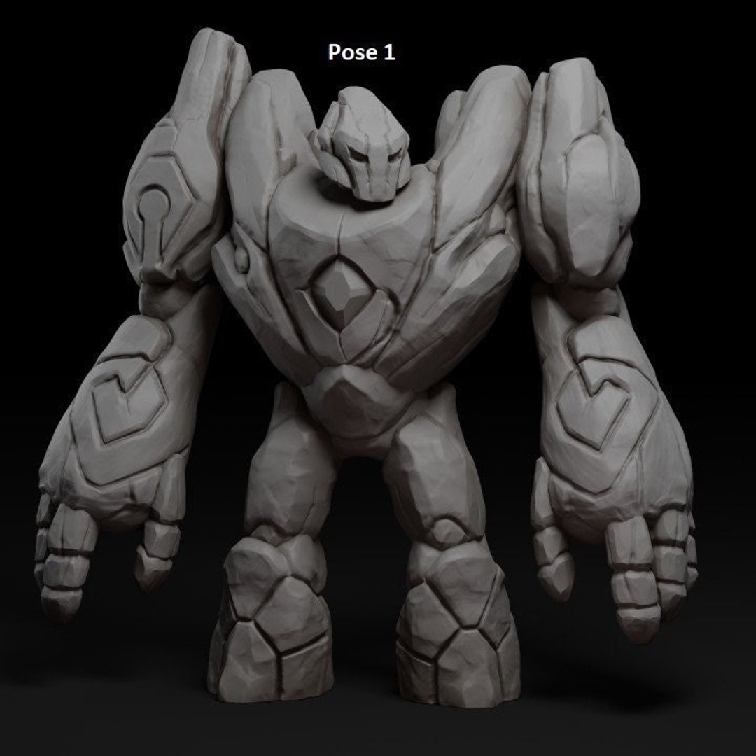 Stone Golem/stone Guardian/earth Elemental - Tabletop Terrain | Scatter ...