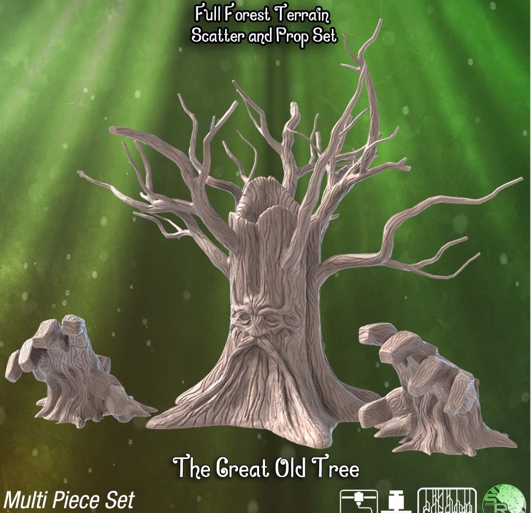 Grandfather Tree Terrain Set Sentient Tree Awakened Tree Forest Scatter ...