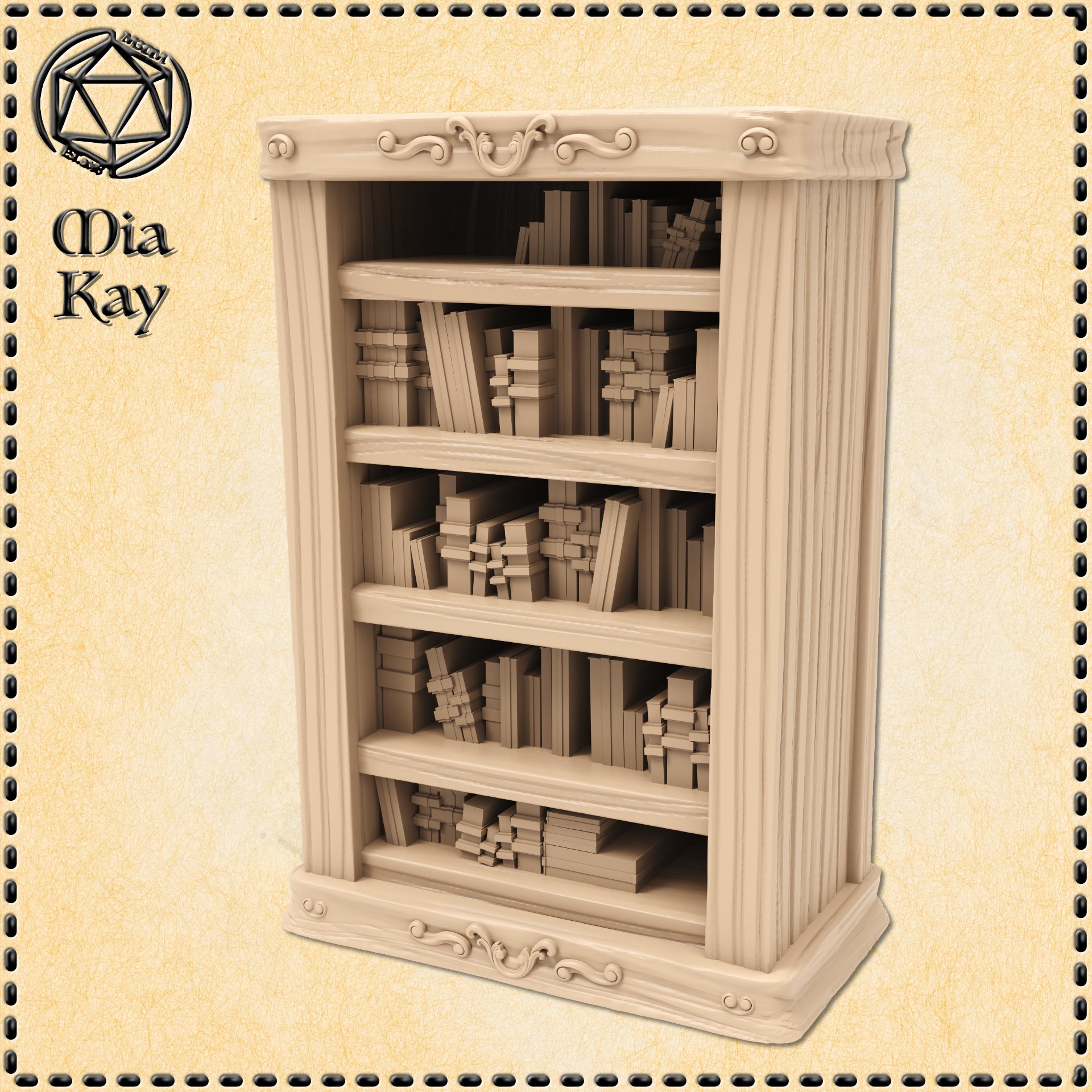 28mm Large Bookcase | D&D 5e | Dungeons and Dragons | Pathfinder ...
