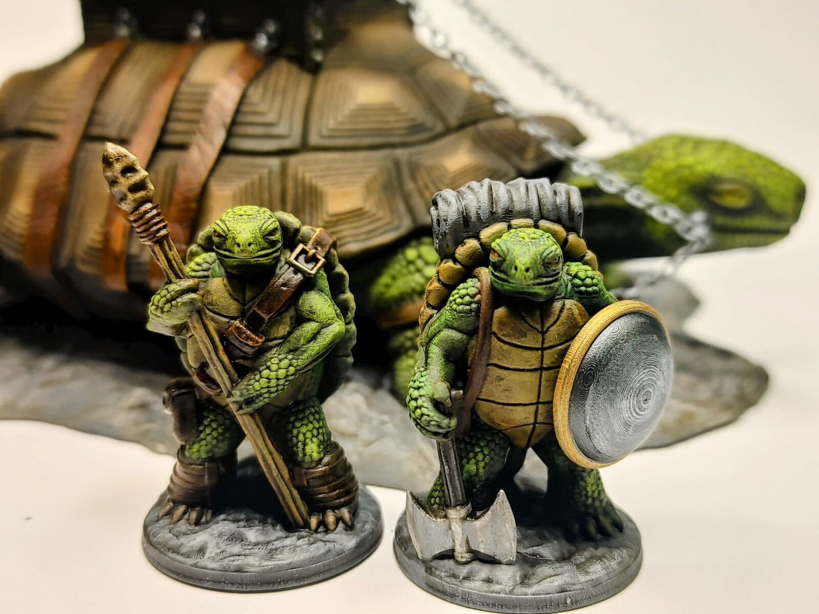 28mm Tortle War Party Cleric Fighter Archer Mount for Dnd Dungeons ...