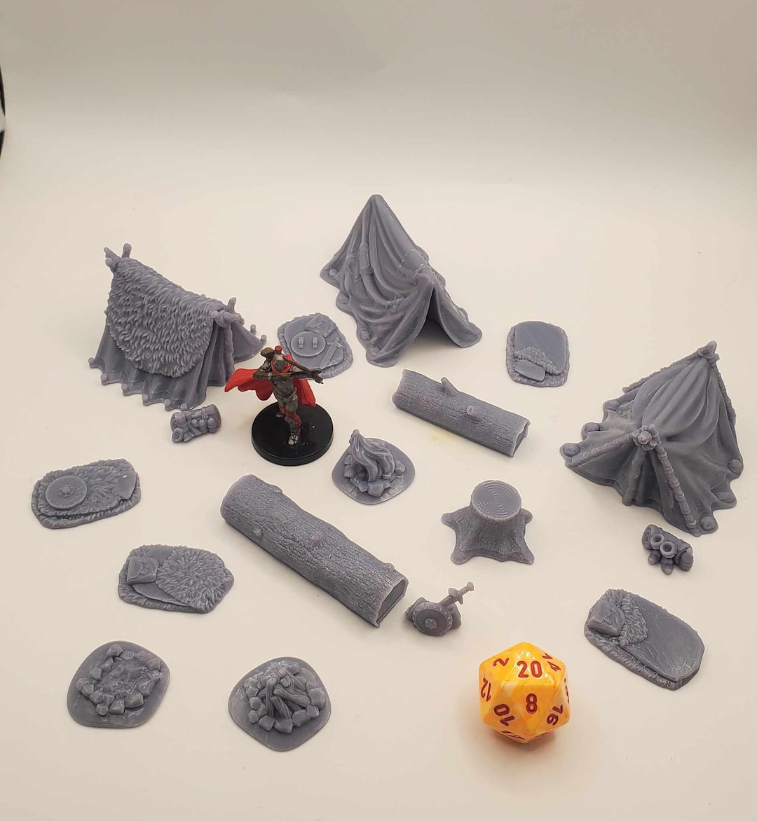 17 Piece Adventurer Campsite Dungeons and Dragons Dnd D&D Miniature ...