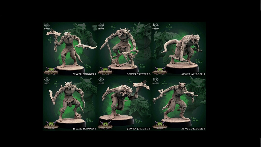Sewer Skidders Ratfolk Rat Dungeons and Dragons Pathfinder Wargames ...