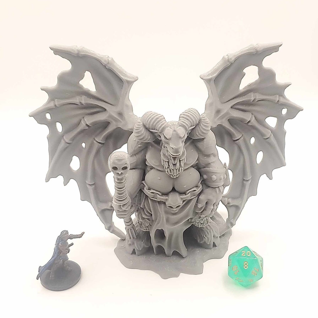 Huge 28mm Miniature Orcus for Dungeons & Dragons, Pathfinder, Sculpture ...