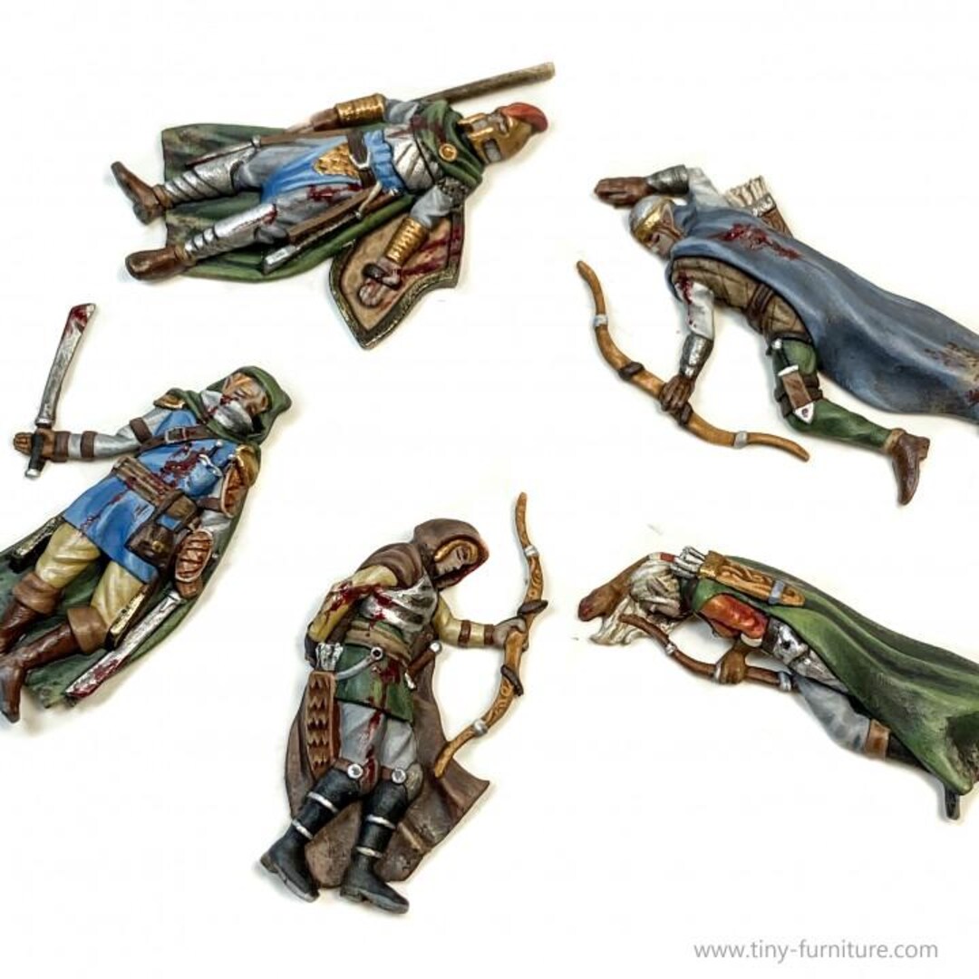5 Dead Elves | Dungeons & Dragons | King | TTRPG | 28mm Miniature ...