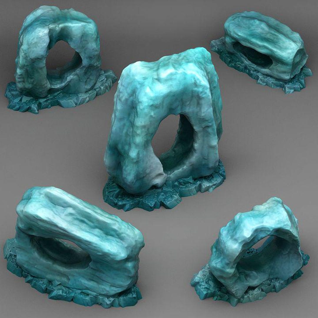 Ice Hole Rocks | RESIN | Fantasy | Dnd | RPG | Tabletop Gaming | Column ...