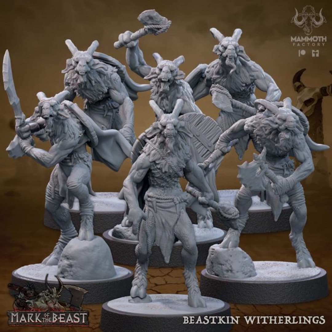 Beastkin Witherling Warband Trollocs | Mammoth Factory | RESIN ...