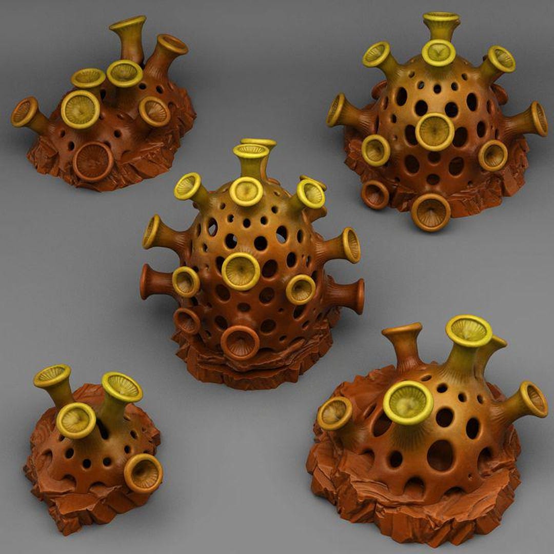 Alien Mushroom Set | RESIN | Fantasy | Dnd | RPG | Tabletop Gaming ...