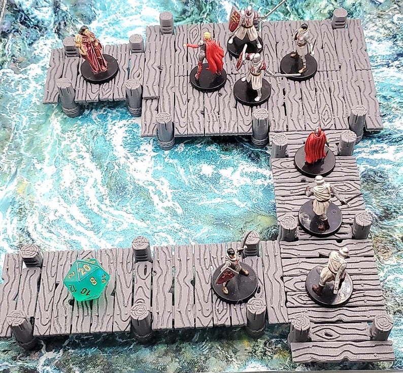 15 Piece Modular Dock and Pier System | Dungeons & Dragons | 28mm ...