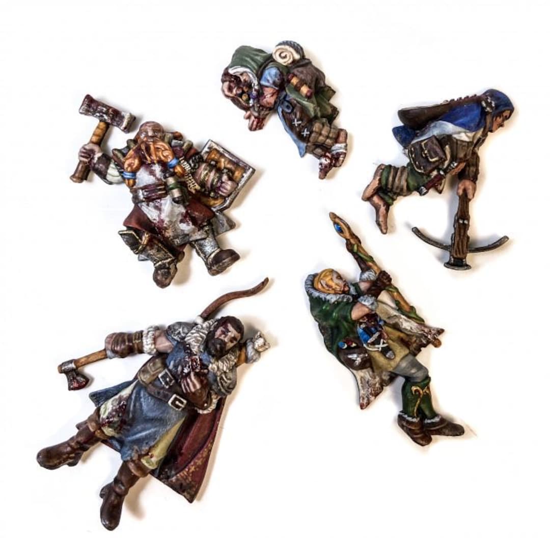 5 Dead Adventurers | Dungeons & Dragons | Monster| TTRPG | 28mm ...