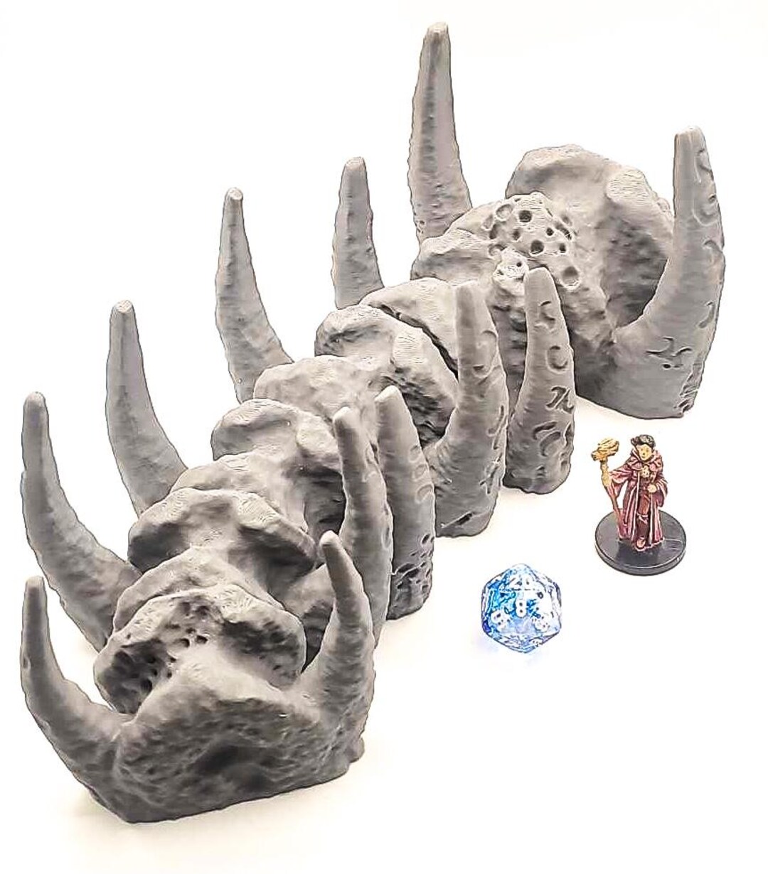 2 Piece Spinal Bone Terrain | Dungeons & Dragons | Pathfinder | TTRPG ...