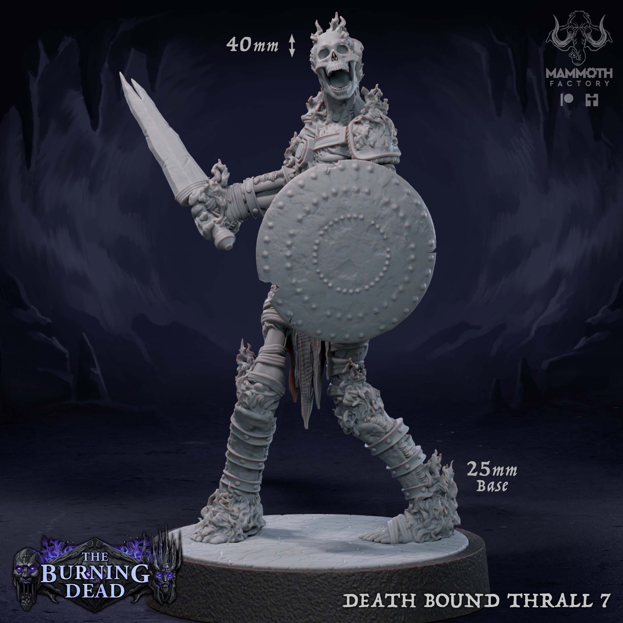 Death Bound Thrall on Fire | Mammoth Factory | the Burning Dead | RESIN ...