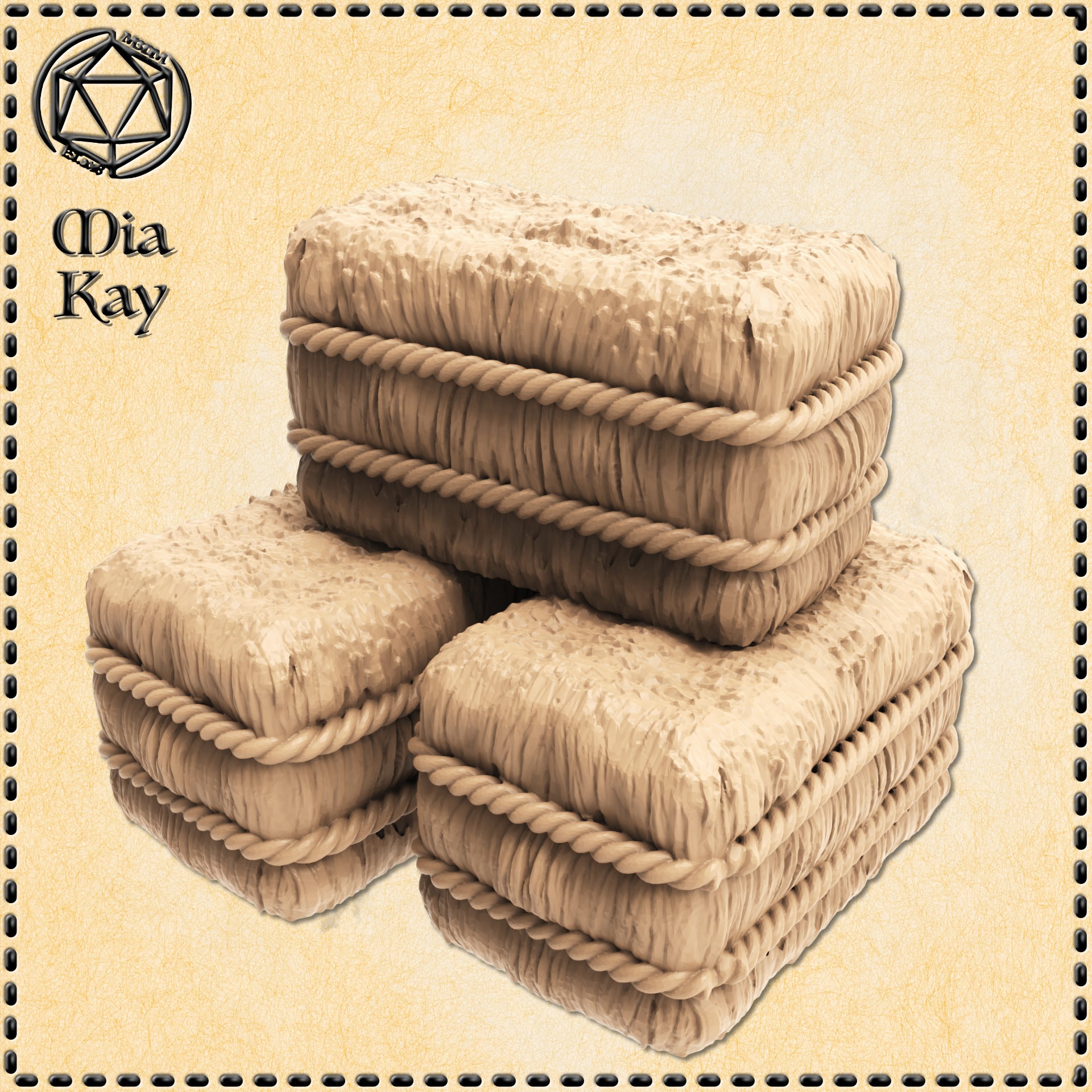 28mm Hay Bales | D&D 5e | Dungeons and Dragons | Pathfinder | Fantasy ...