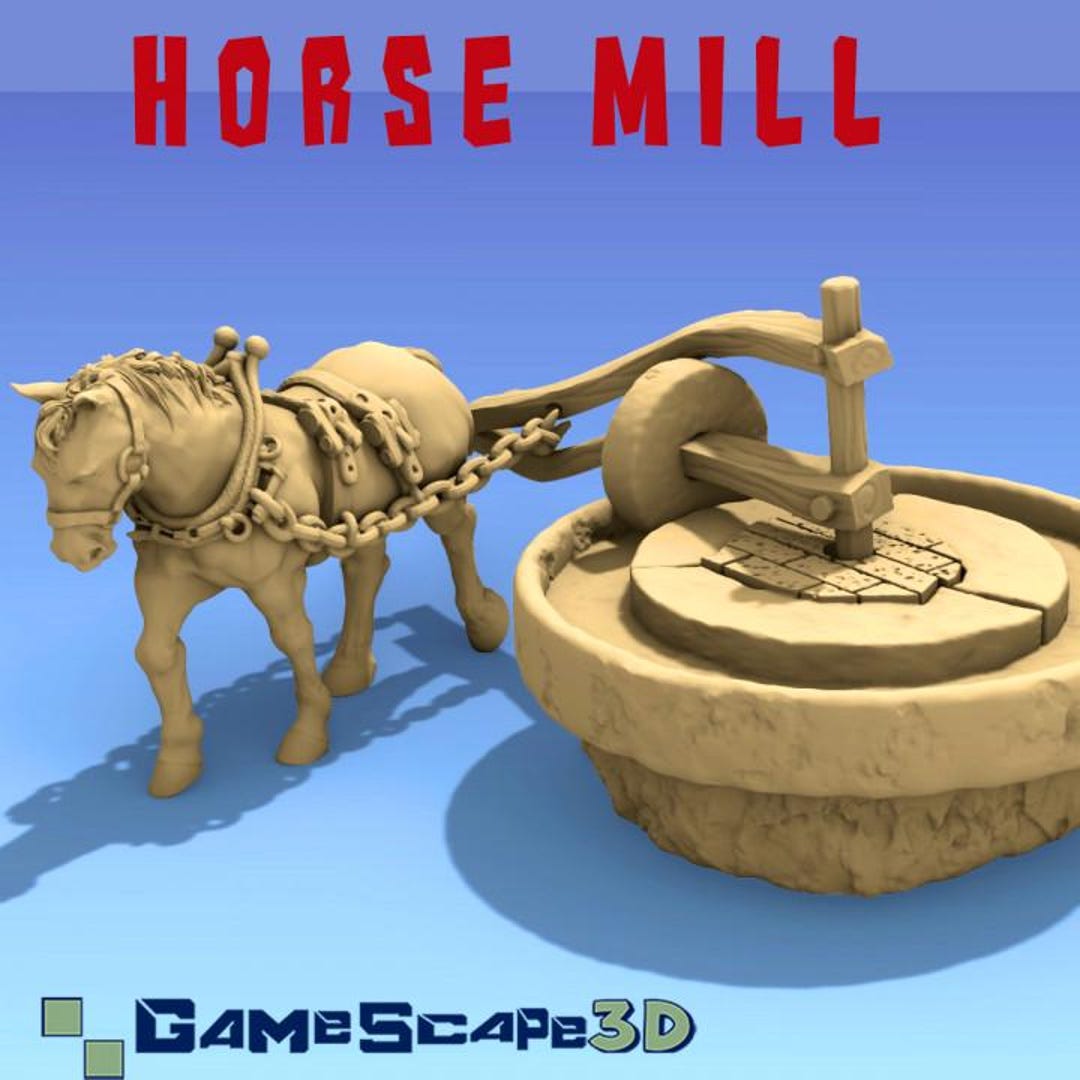Horse Powered Grain Mill Medieval Scatter Terrain | Dungeons and ...