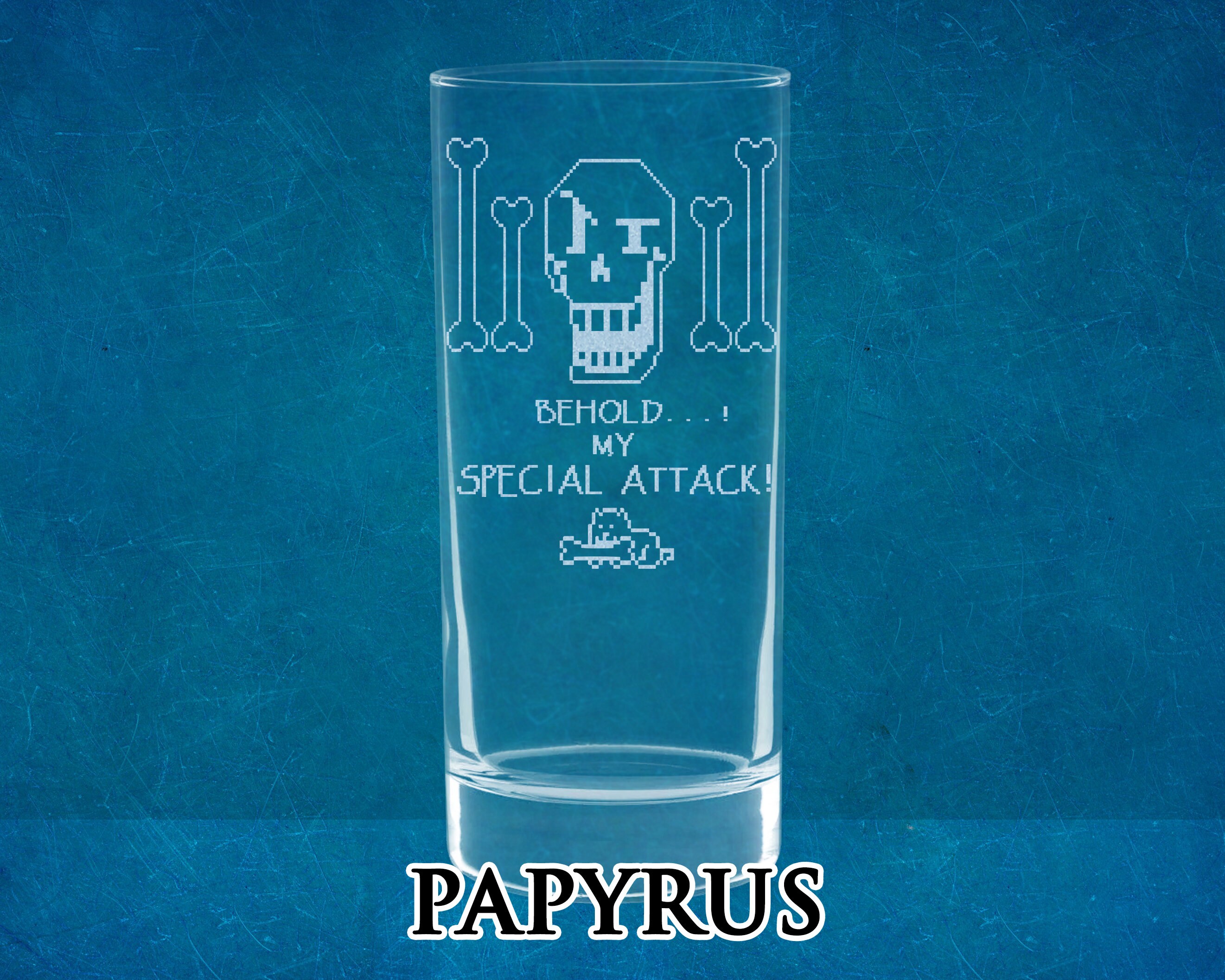 Undertale Inspired Etched Highball Glasses - Etsy