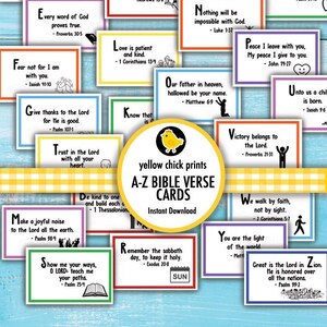Alphabet Bible Verse Cards, Bible Flash Cards for Kids, Bible Flash ...