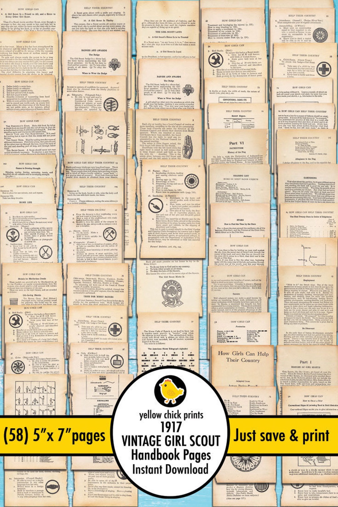 Handbook, Girl Scout Ephemera, Girl Scout Badges, Girl Scout Paper, Vintage Girl Scout, Girl ...