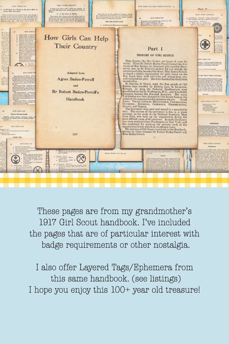 Handbook, Girl Scout Ephemera, Girl Scout Badges, Girl Scout Paper ...