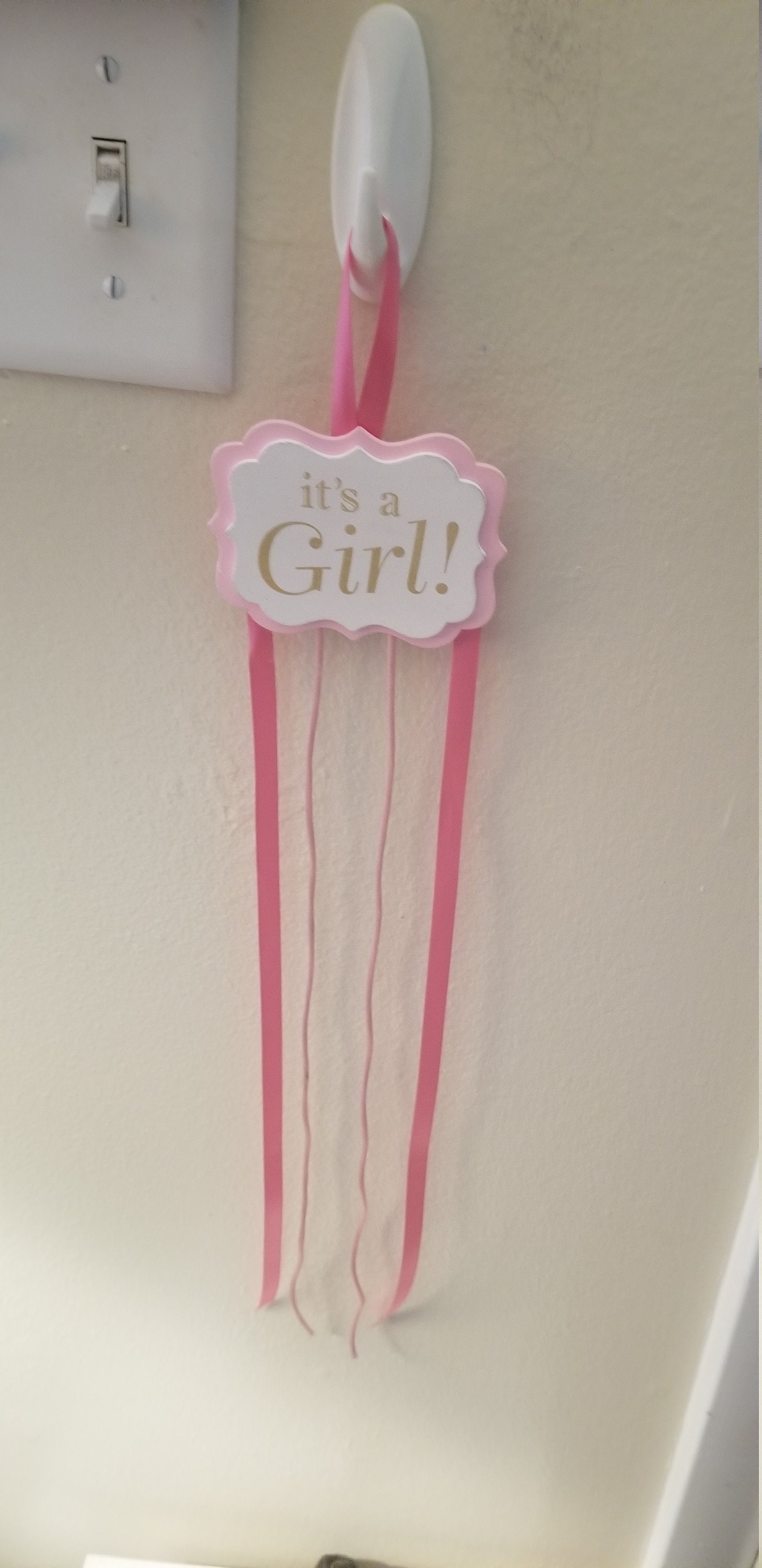 PINK Bow Holder, Barrette Hanger Holder, Newborn, Infant, Toddlers ...