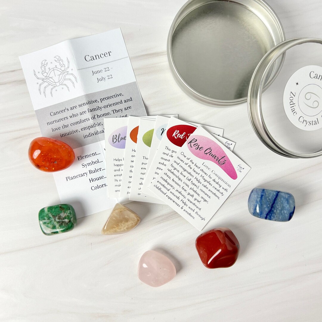 Cancer Zodiac Crystal Set Crystal Kit Of Zodiac Crystals Has Etsy