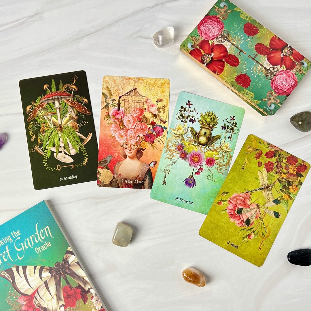 Unlocking the Secret Garden Oracle Deck | This Oracle Divination Set Has 44 Oracle Cards and ...