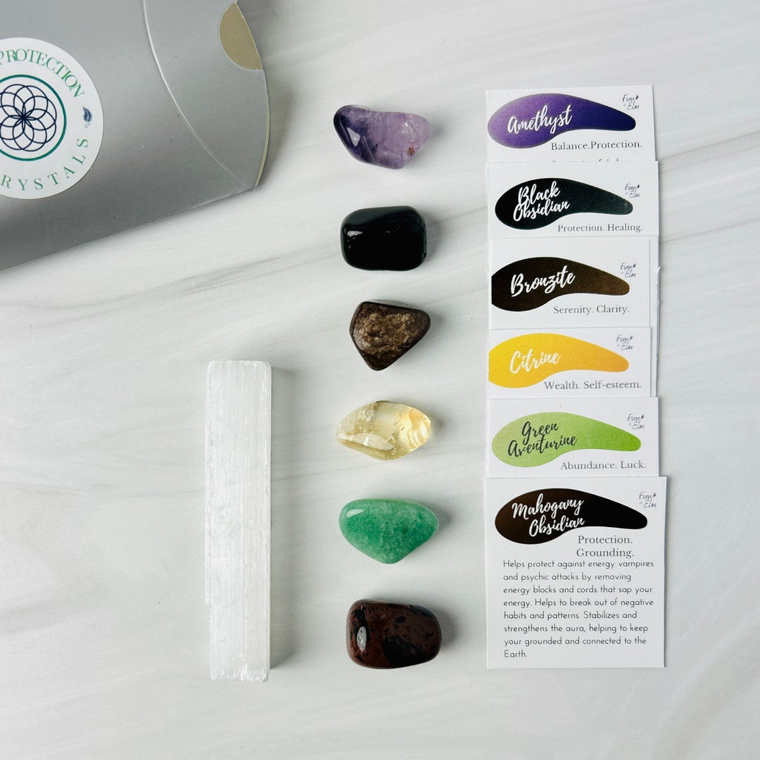 Empath Protection Crystals Kit | Crystal Set of Healing Crystals and ...