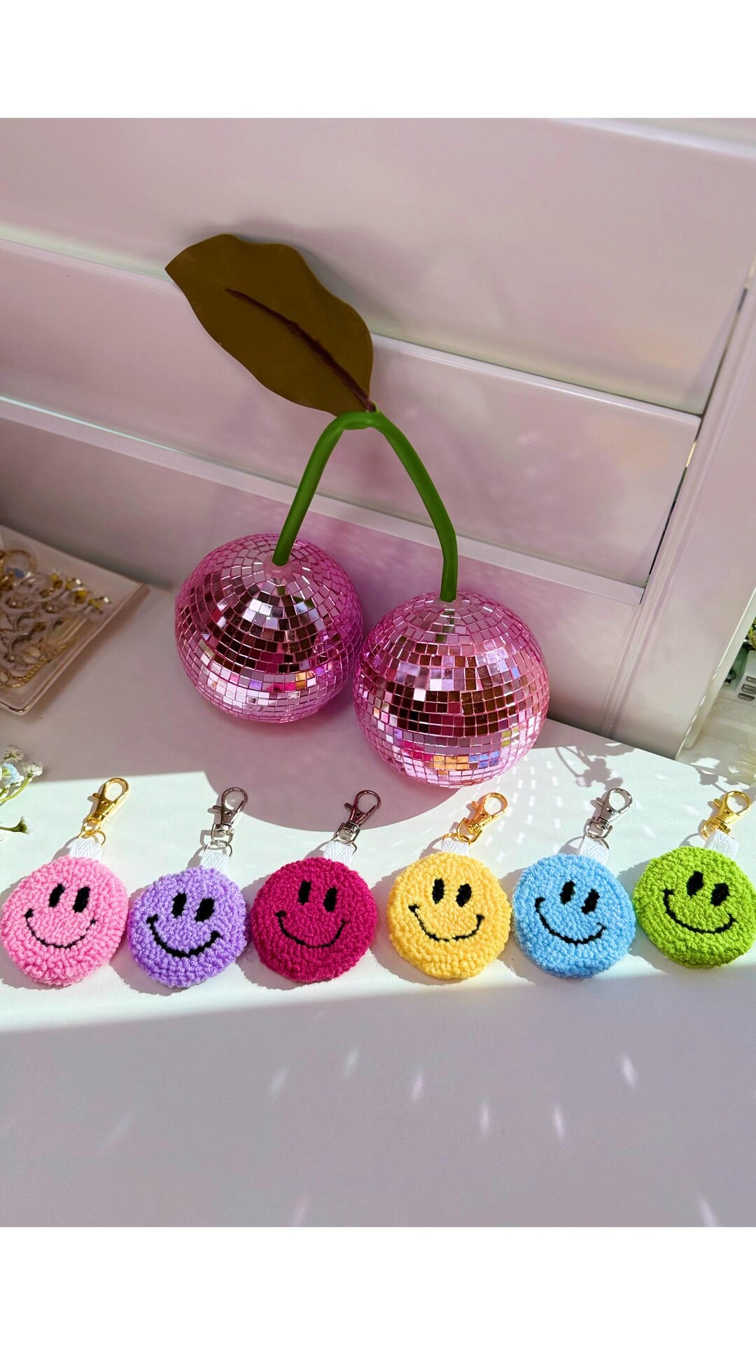 DIY Smiley Face Keychain Punch Needle Kit: Happy Face Set of 2 ...