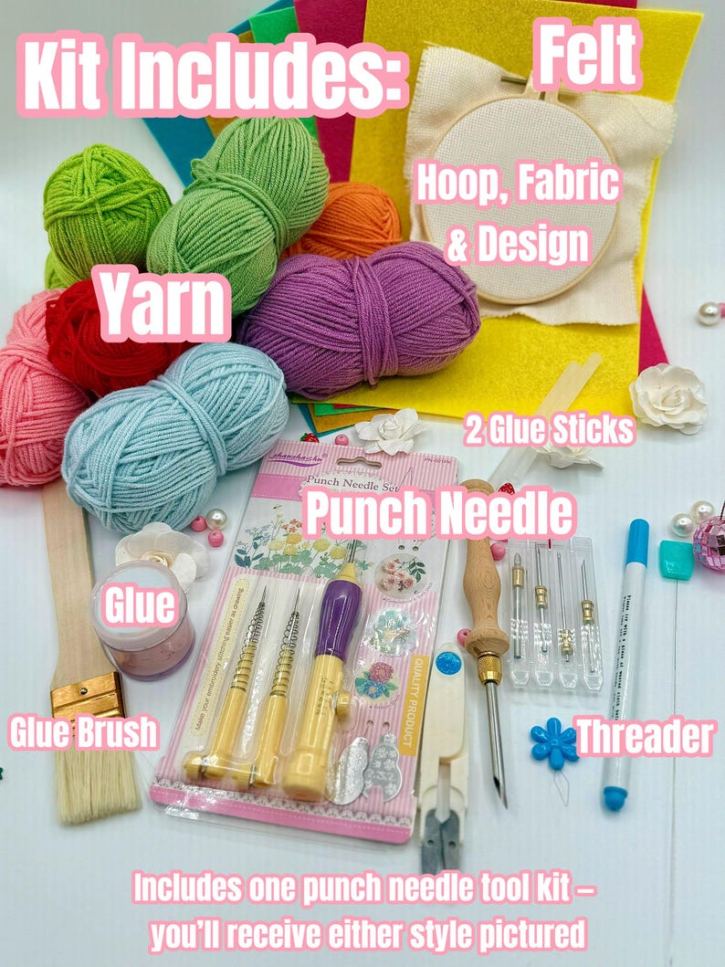 DIY Punch Needle Donut Pouch Kit - Etsy