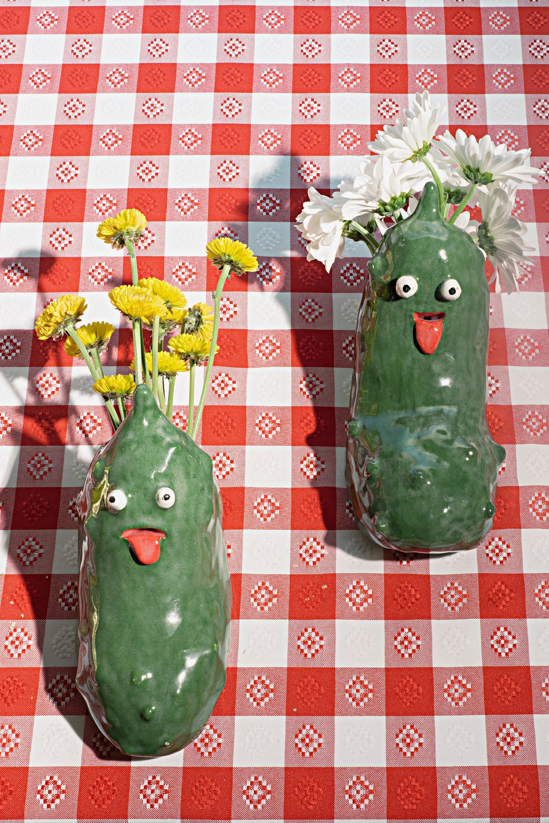 Made to Order Handmade Ceramic Pickle Glazed Vase Googly Eyes Tongue ...