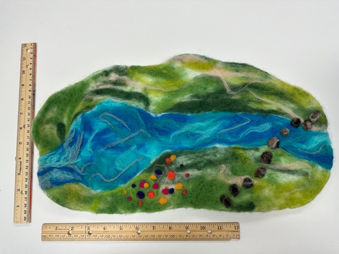 Small World Play - Needle Felted Play Mat - Etsy