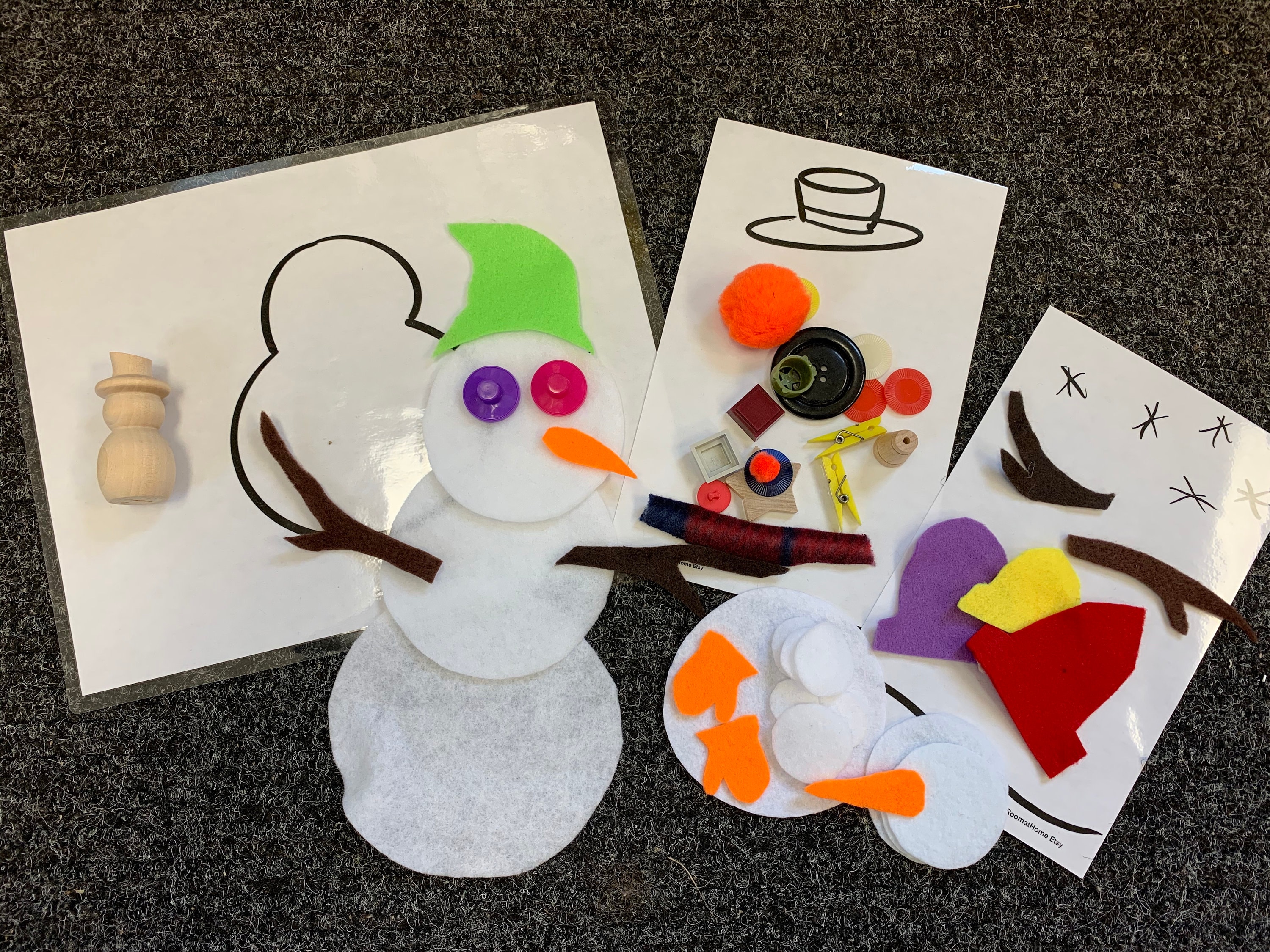 Snowmen Craft Kit - Etsy