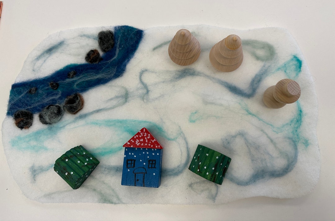 Small World Play - Needle Felted Play Mat - Etsy