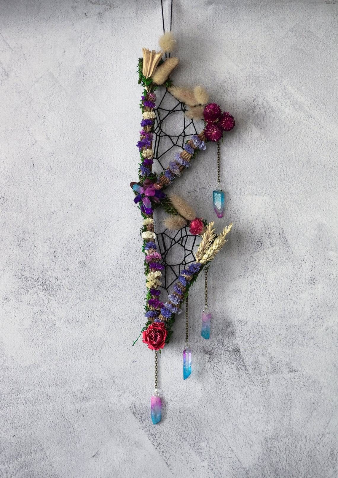 Berkana Rune Crystal Decor Bjarkan North Pagan Wreath Floral | Etsy