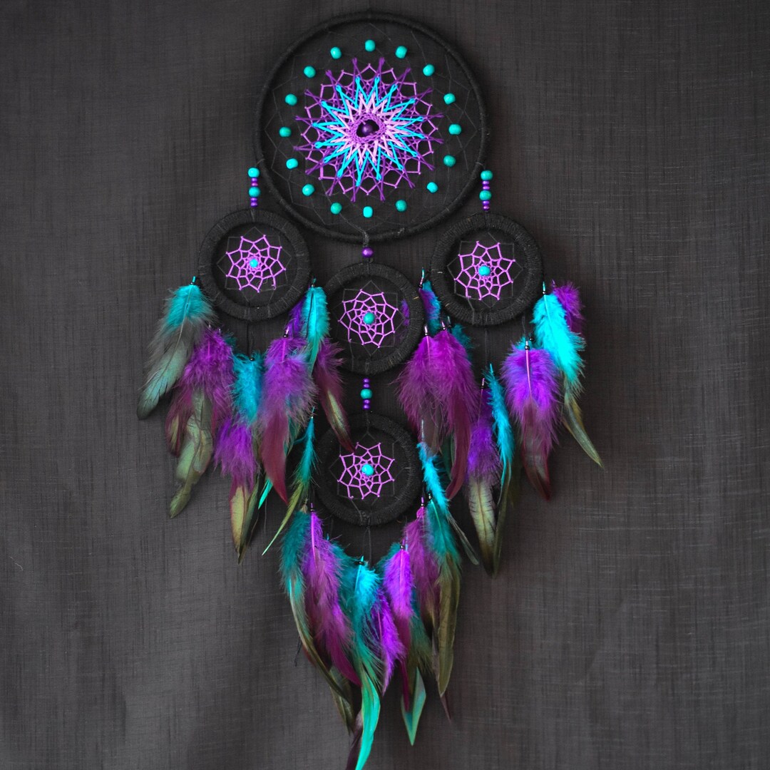 Galaxy Dream Catcher Large Dreamcatcher Nursery Dreamcatcher Blue and ...