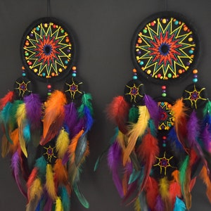 Set of 2 Rainbow Dream Catchers Shield for Nightmares Boho - Etsy