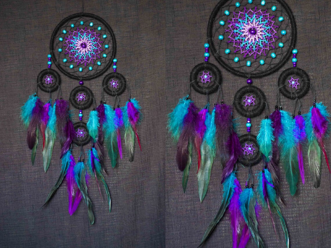 Galaxy Dream Catcher Nursery Dreamcatcher Blue and Violet Dream ...