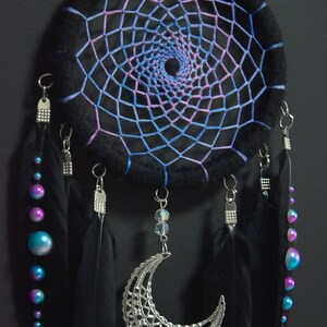Small Galaxy Dream Catcher, Moon Car Charm, Black Dream Catcher, Gift ...