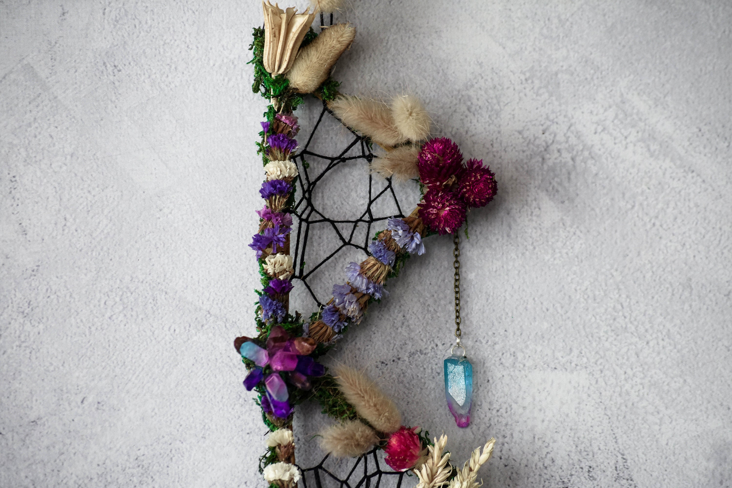 Berkana Rune Crystal Decor Bjarkan North Pagan Wreath Floral | Etsy