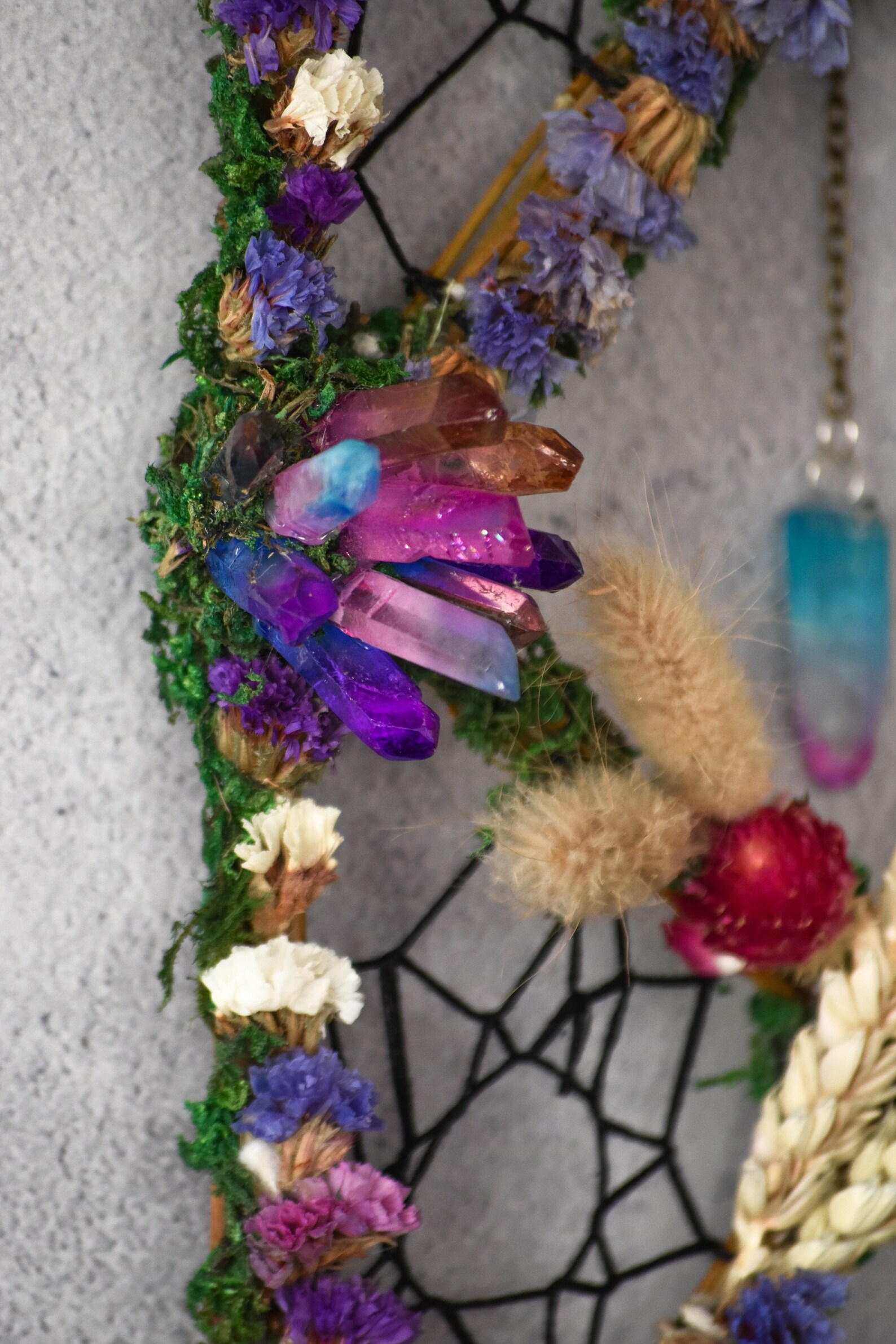 Berkana Rune Crystal Decor Bjarkan North Pagan Wreath Floral | Etsy