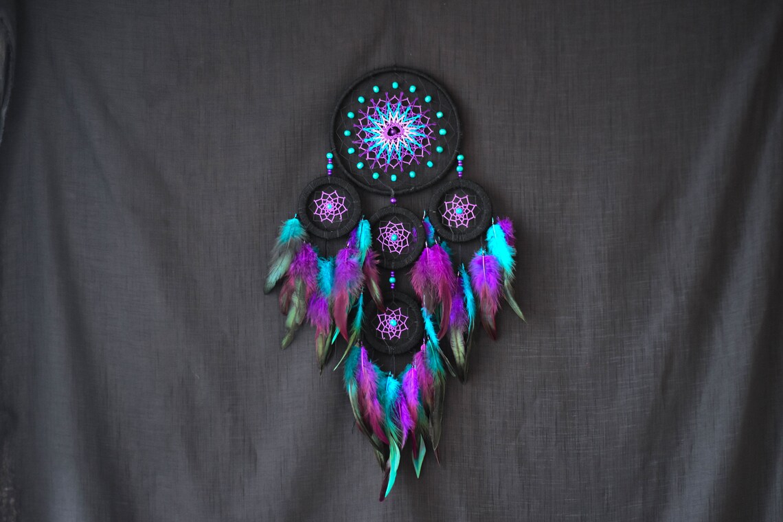 Galaxy Dream Catcher Large Dreamcatcher Nursery Dreamcatcher Blue and ...