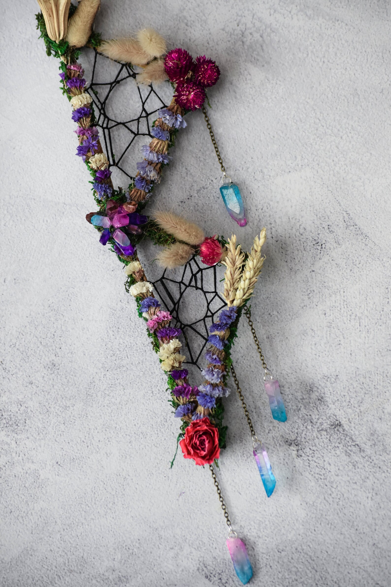 Berkana Rune Crystal Decor Bjarkan North Pagan Wreath Floral | Etsy