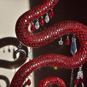 Red Vampire Sun Catcher, Snake Suncatcher, Gothic Bloody Decor, Crystal ...