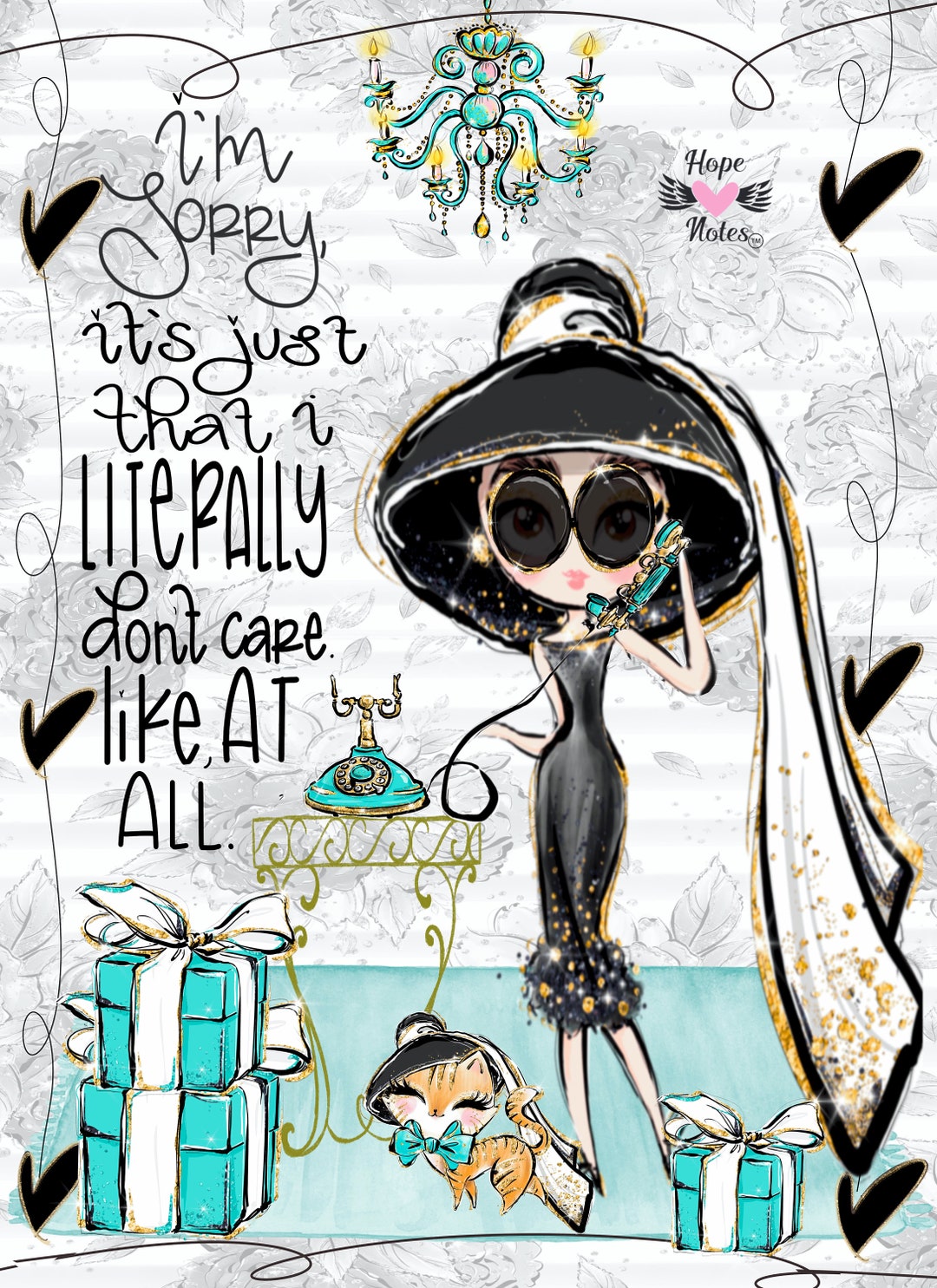 Tiffany's Print/ Audrey Hepburn/digital Art Print/ Printable/ Tiffany ...