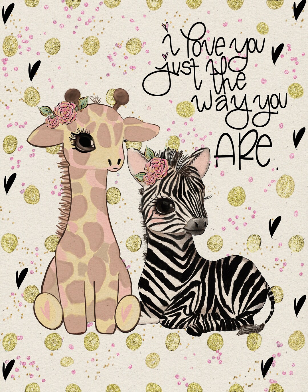 Printable Artwork/digital Print/just the Way You Are Print/giraffe ...