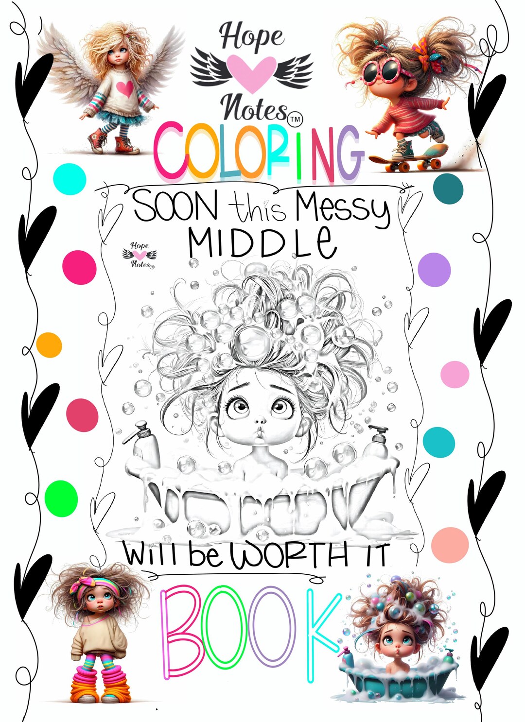 Hopenotes Whimsical Coloring Pages-whimsy Coloring-inspirational ...