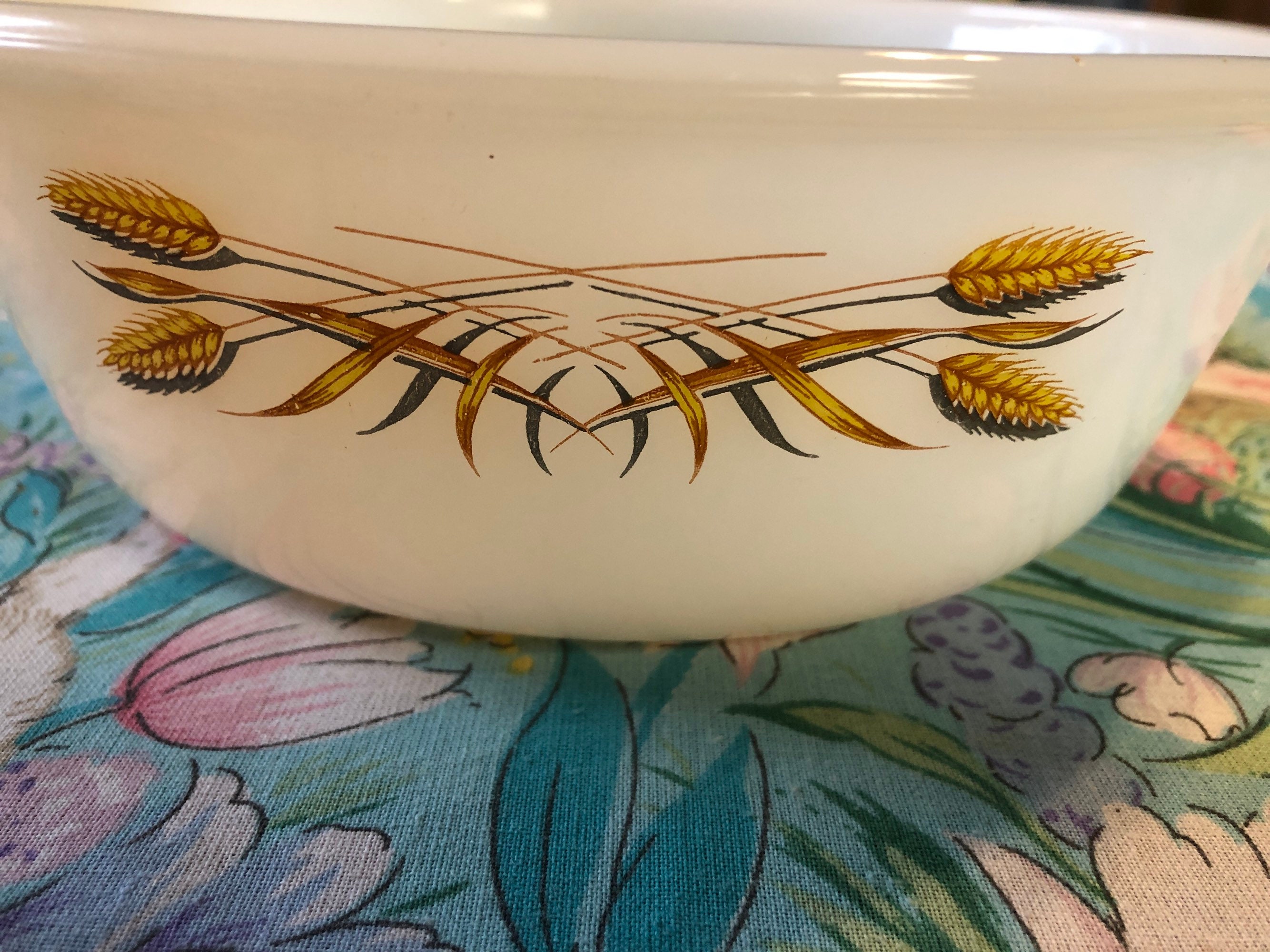 Vintage Fire King Anchor Hocking Wheat Pattern Casserole Dish - Etsy