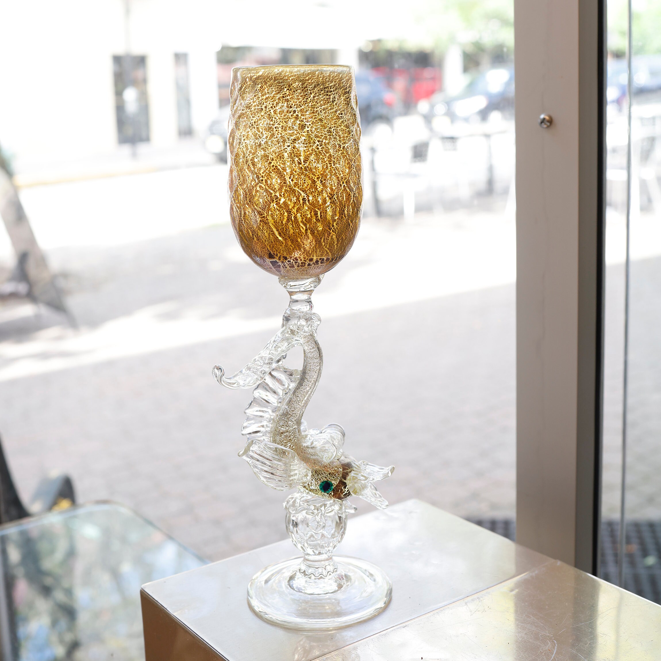 Vintage Venetian Morano Glass Dolphin Motives Vintage - Etsy