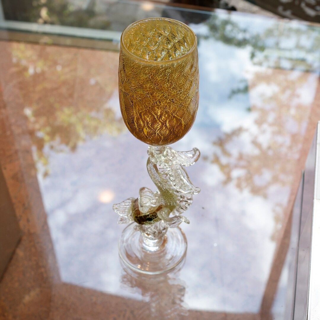 Vintage Venetian Morano Glass Dolphin Motives, Vintage Glass, Dolphin ...